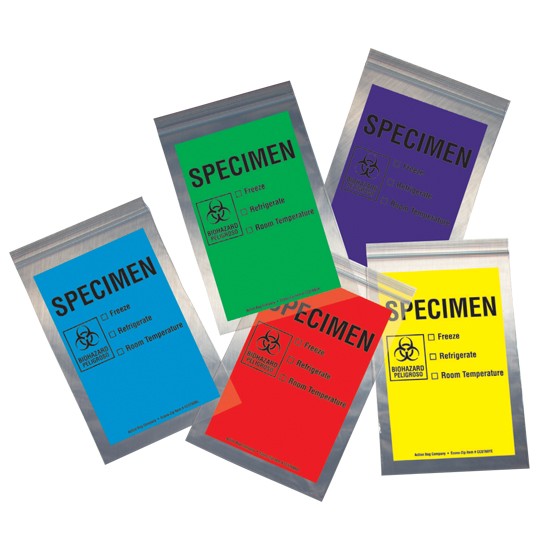 Colored Specimen Bags | Action Health